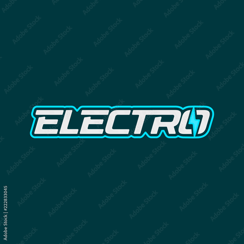 Electro logo design. Electric socket energy logotype. Vector emblem ...