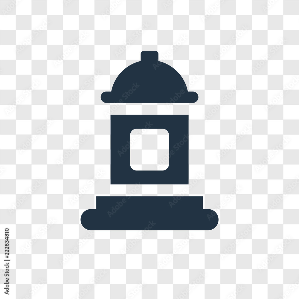 Fire Hydrant vector icon isolated on transparent background, Fire ...