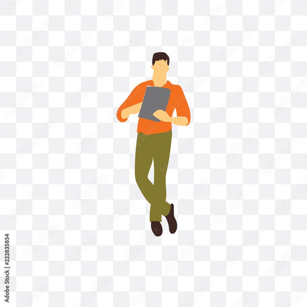 man icon isolated on transparent background. Simple and editable man ...