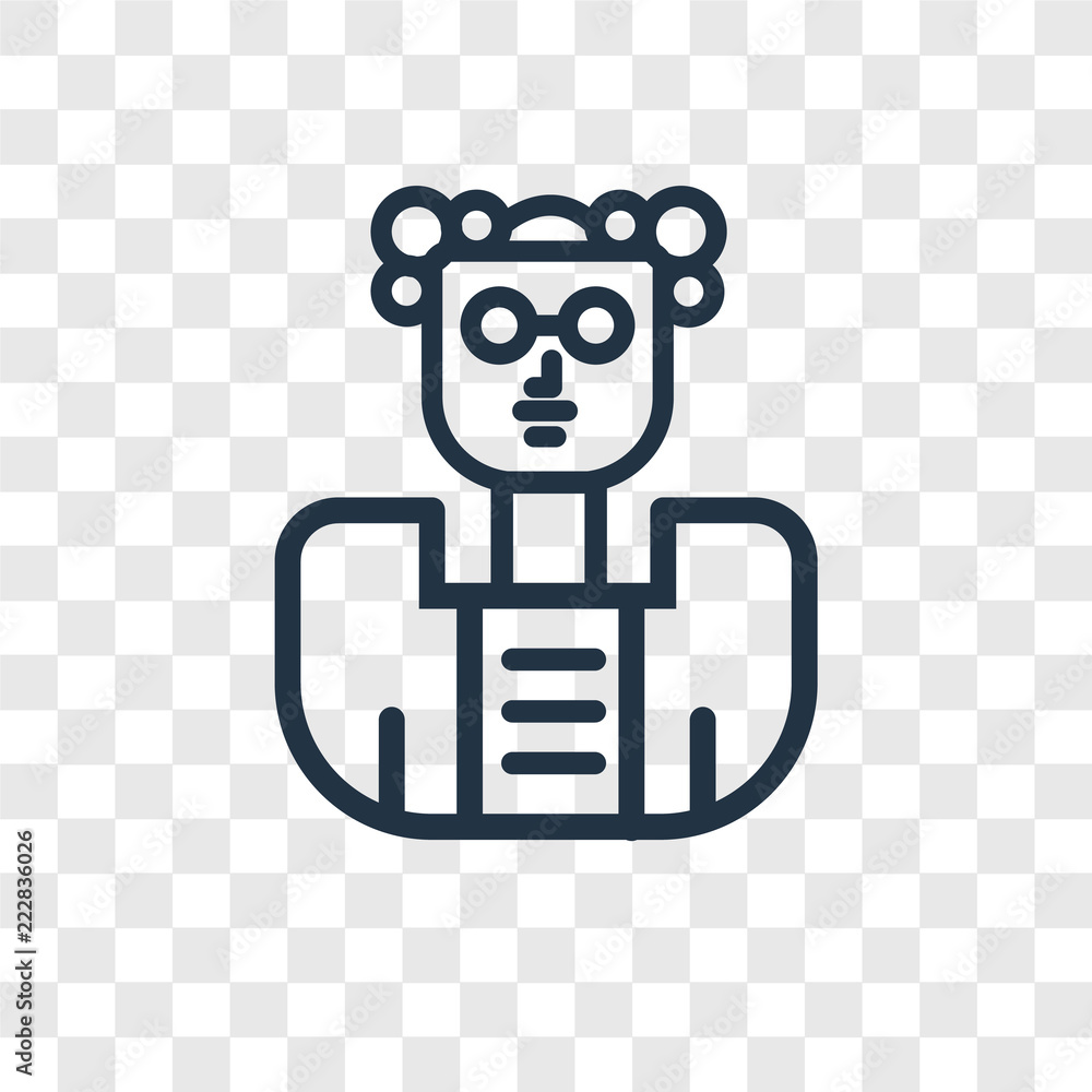 Professor vector icon isolated on transparent background, Professor ...