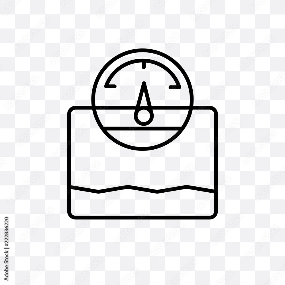 pressure icon isolated on transparent background. Simple and editable ...