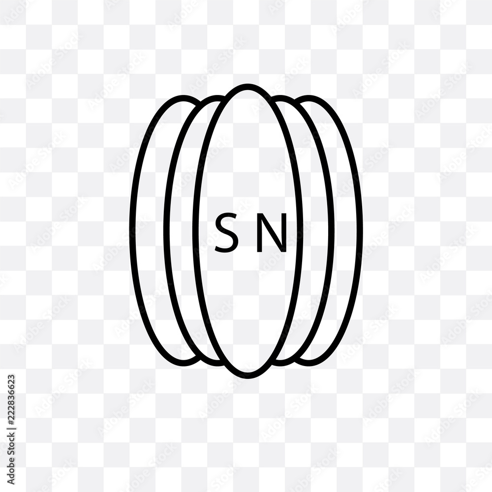 magnetic field icon isolated on transparent background. Simple and ...