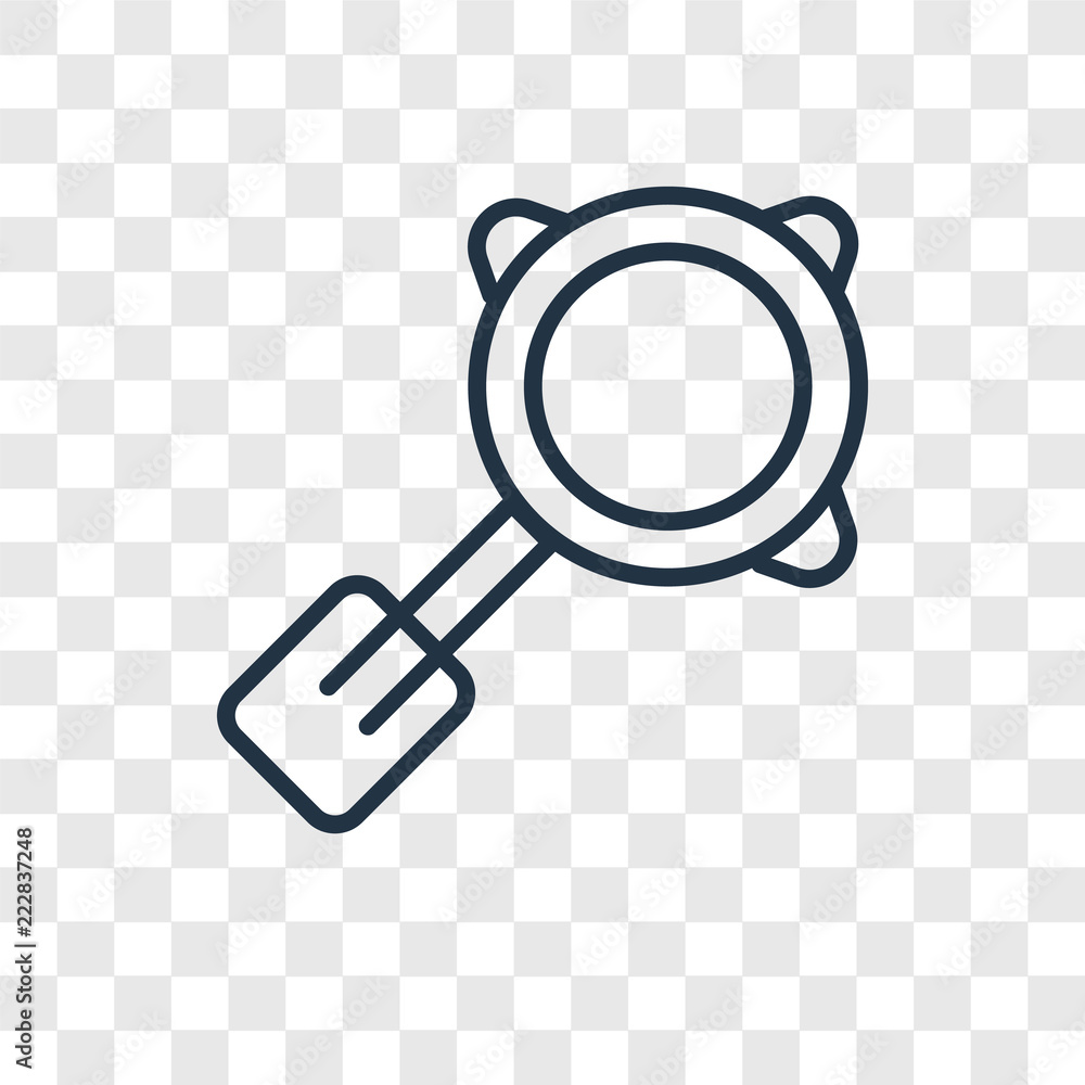 Magnifying glass vector icon isolated on transparent background ...