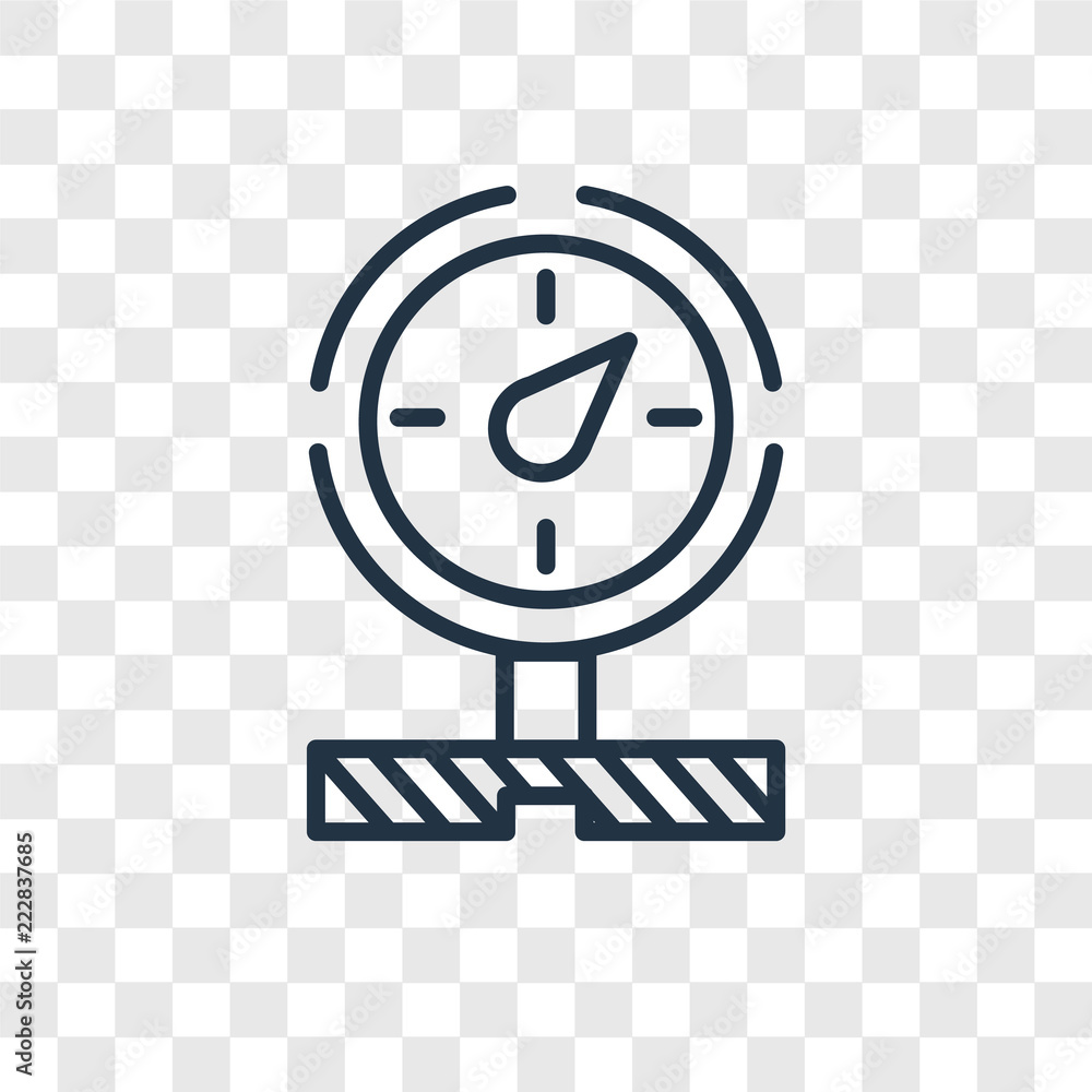 Gauge vector icon isolated on transparent background, Gauge logo design ...