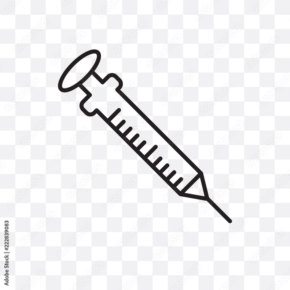 syringe icon isolated on transparent background. Simple and editable ...