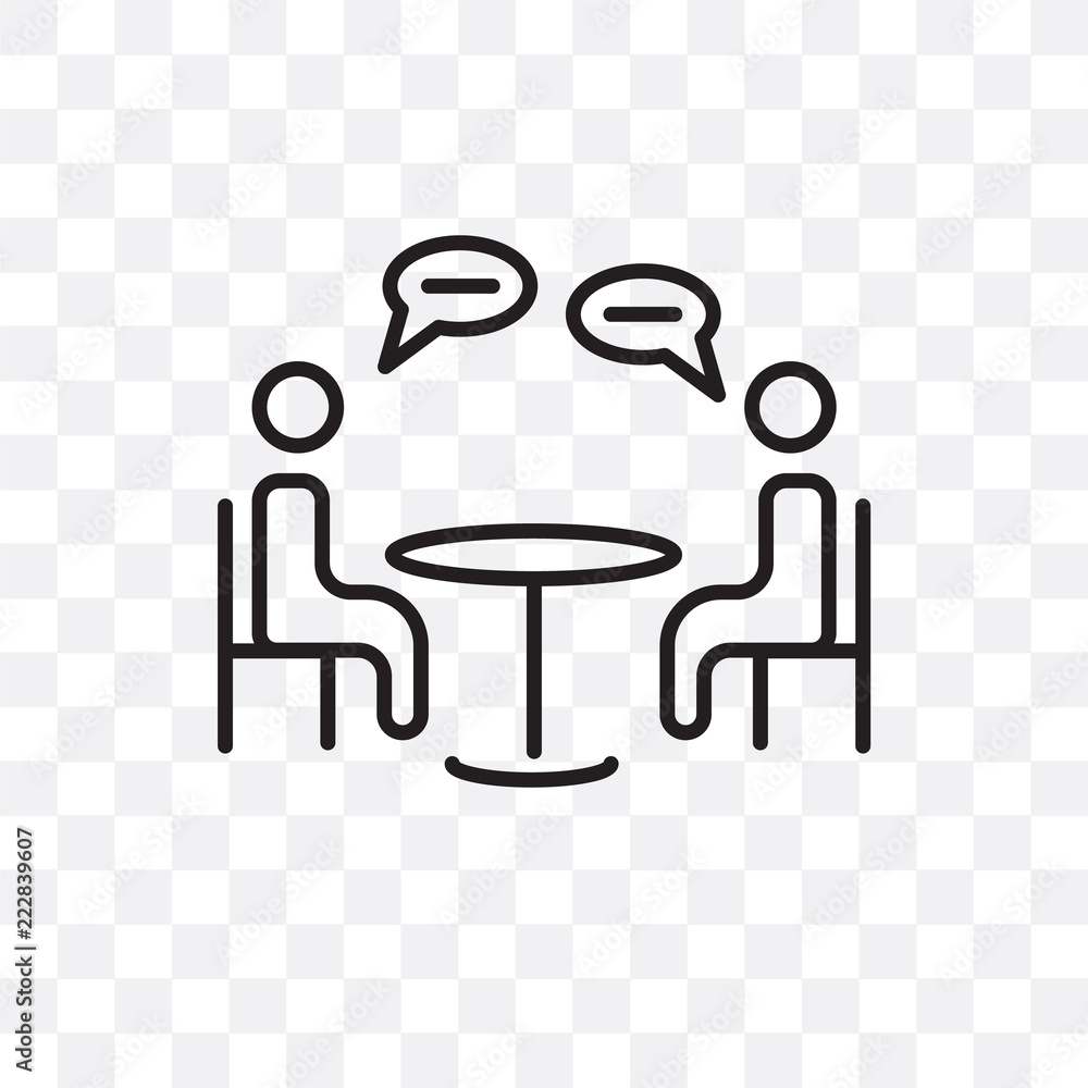 interview icon isolated on transparent background. Simple and editable ...