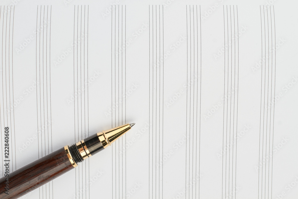 Poster Close up blank sheet for musical notes – Wall Art | UkPosters