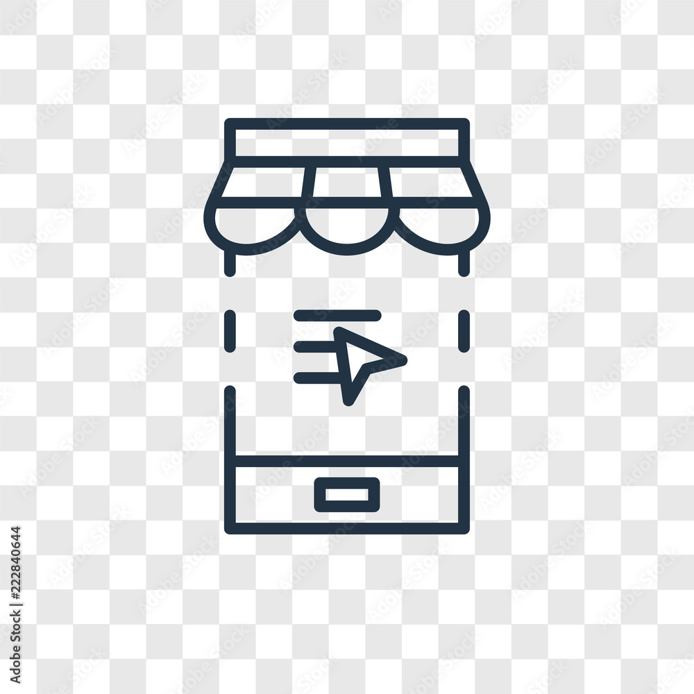 Point of service vector icon isolated on transparent background, Point ...