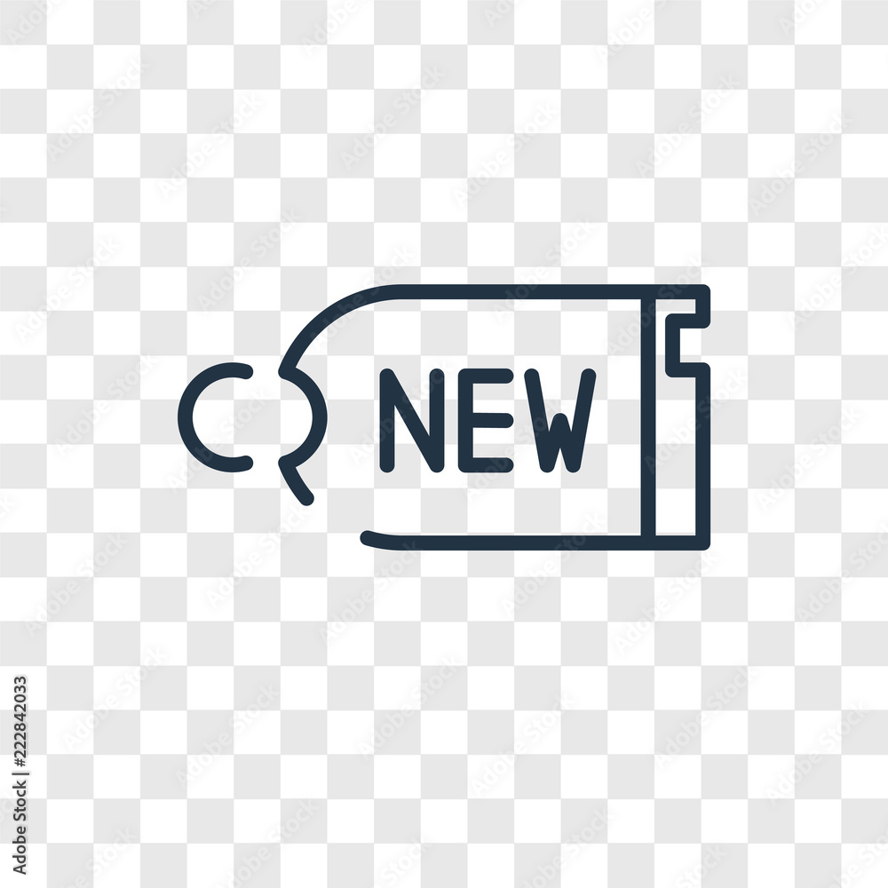 New vector icon isolated on transparent background, New logo design ...