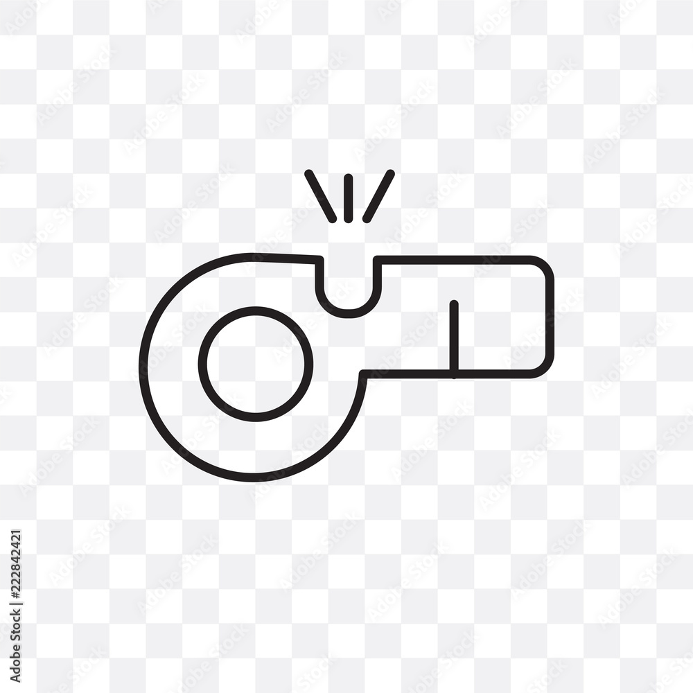 whistle icon isolated on transparent background. Simple and editable ...