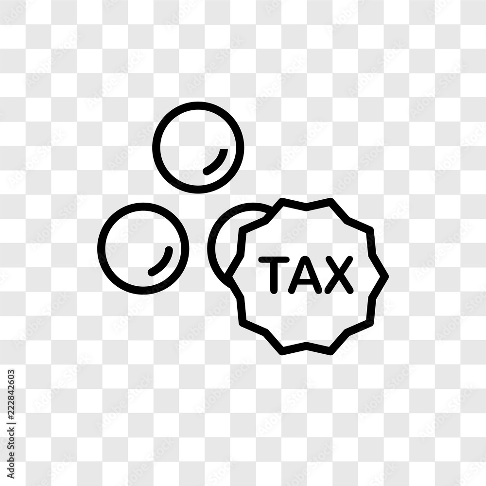 Taxes vector icon isolated on transparent background, Taxes logo design ...