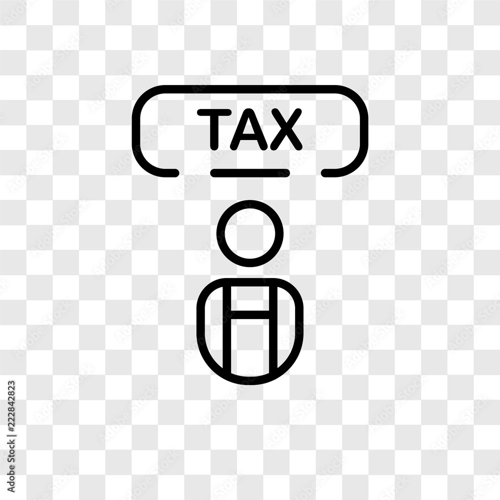 Taxes vector icon isolated on transparent background, Taxes logo design ...