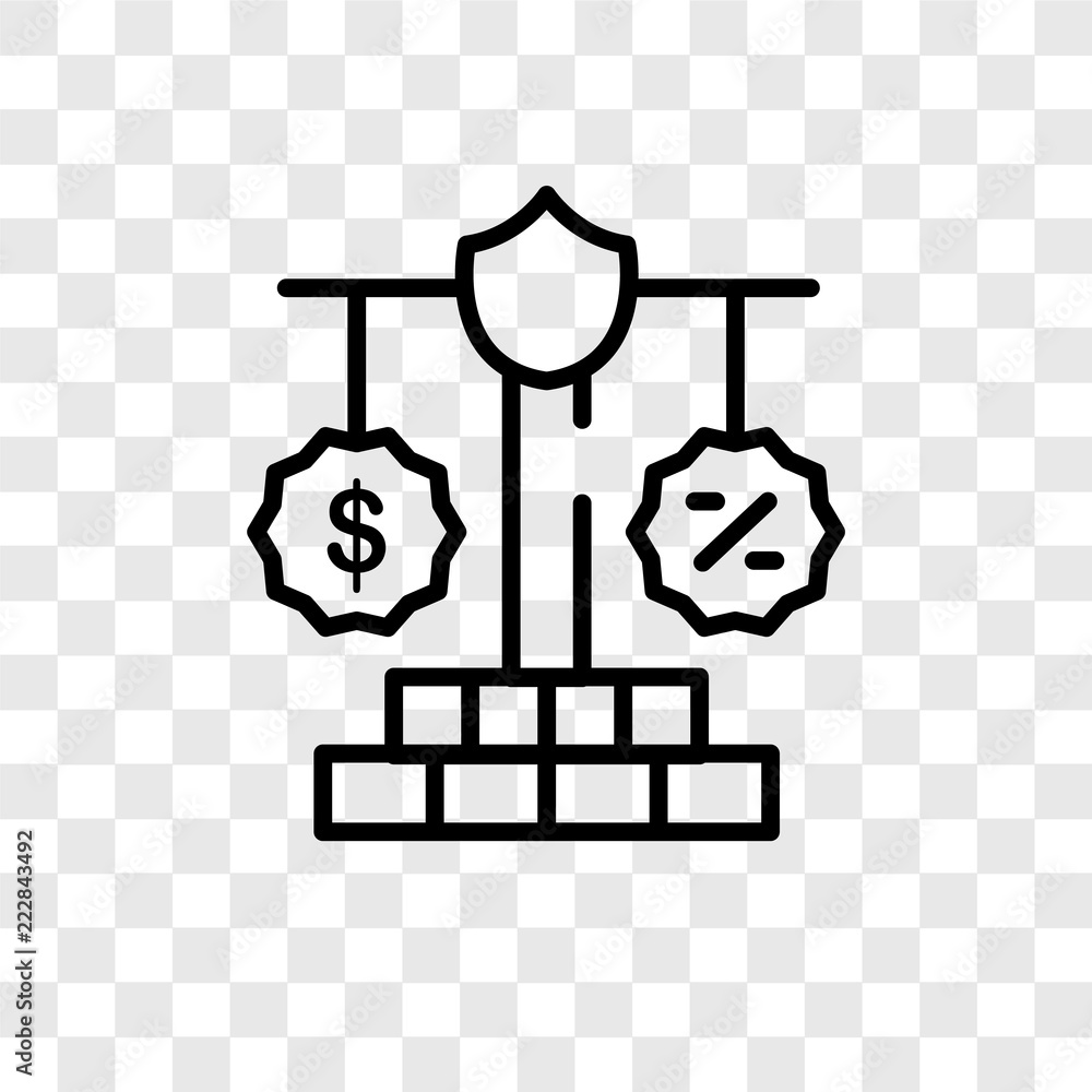 Balance vector icon isolated on transparent background, Balance logo ...
