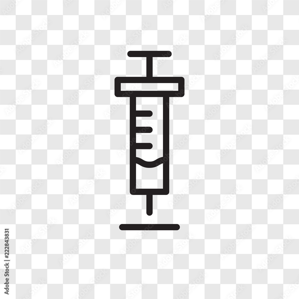 Syringe vector icon isolated on transparent background, Syringe logo ...