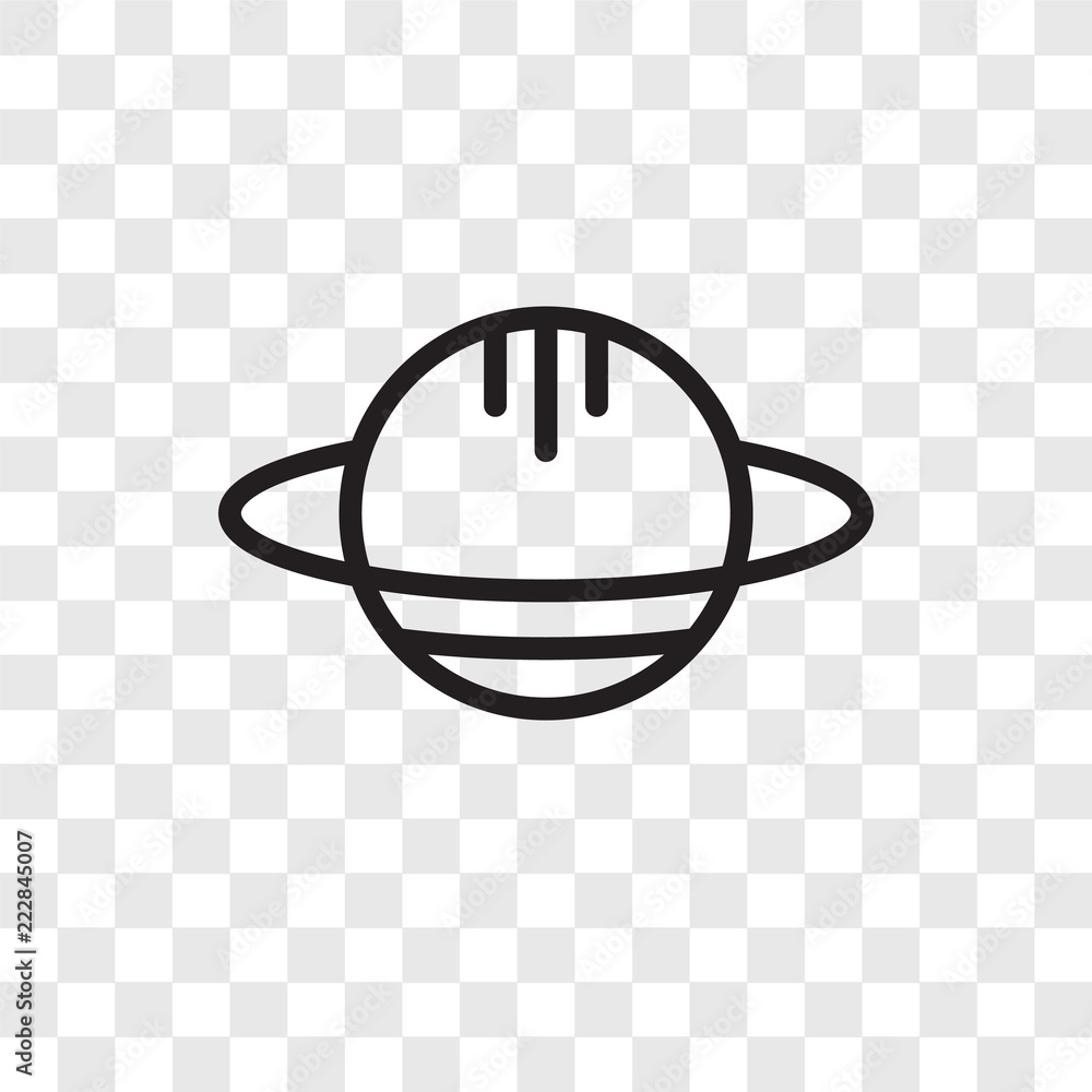 Saturn with his Ring vector icon isolated on transparent background ...