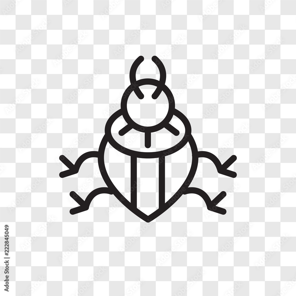 Cockroach vector icon isolated on transparent background, Cockroach ...