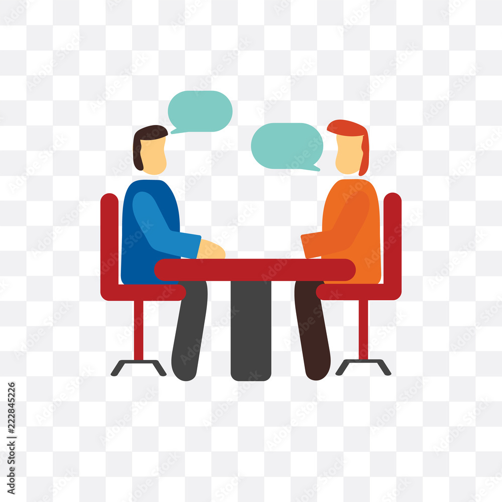 conversation icon isolated on transparent background. Simple and ...