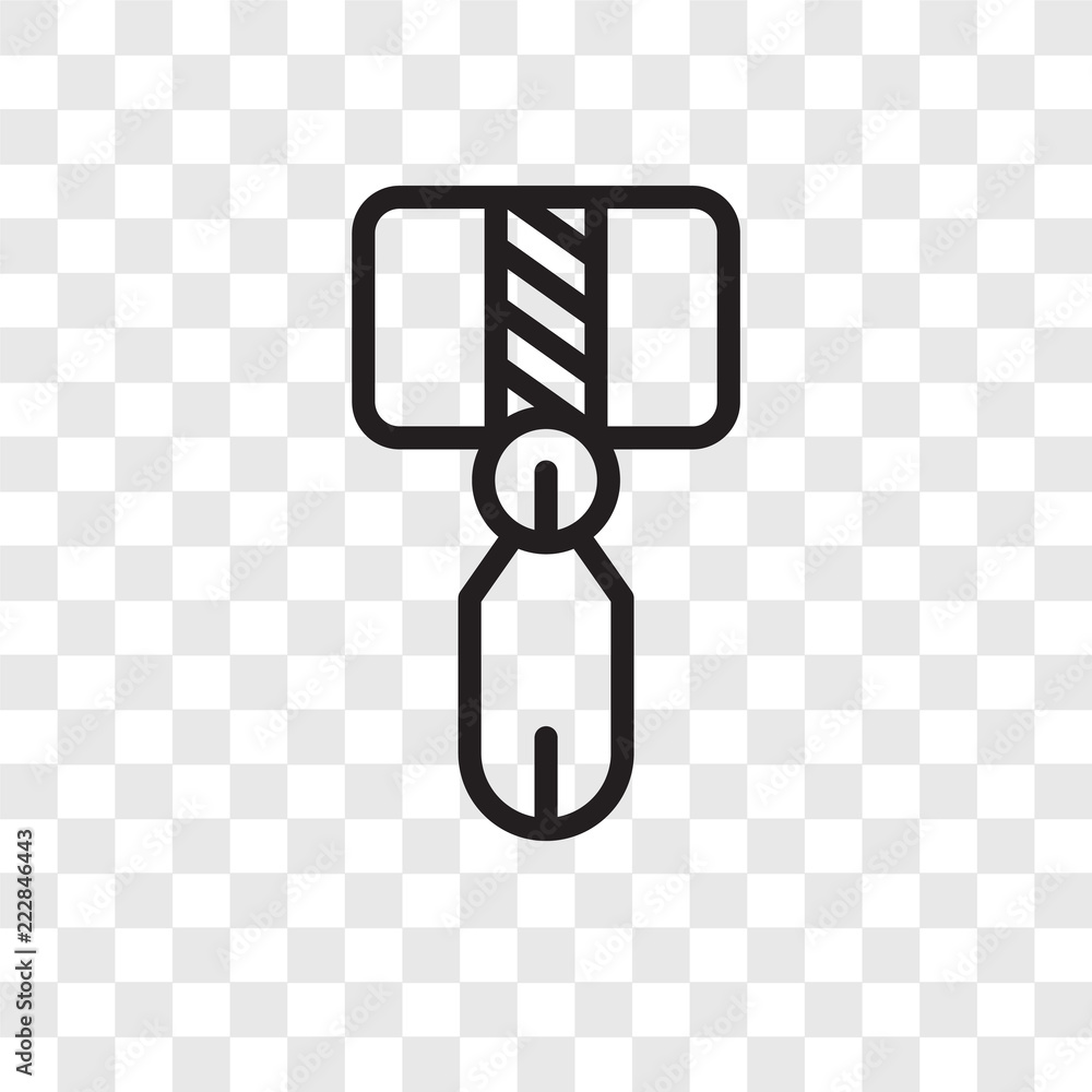 Mallet vector icon isolated on transparent background, Mallet logo ...