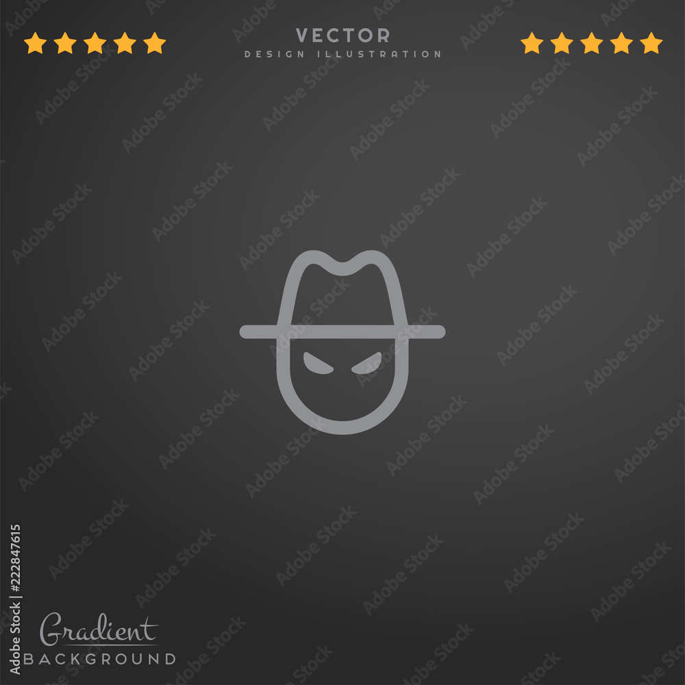 Premium Symbol of Spy Related Vector Line Icon Isolated on Gradient ...