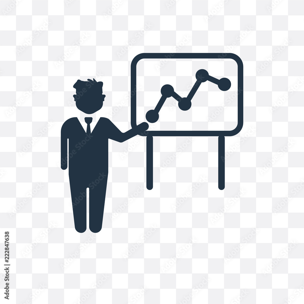 presentation icon isolated on transparent background. Simple and ...