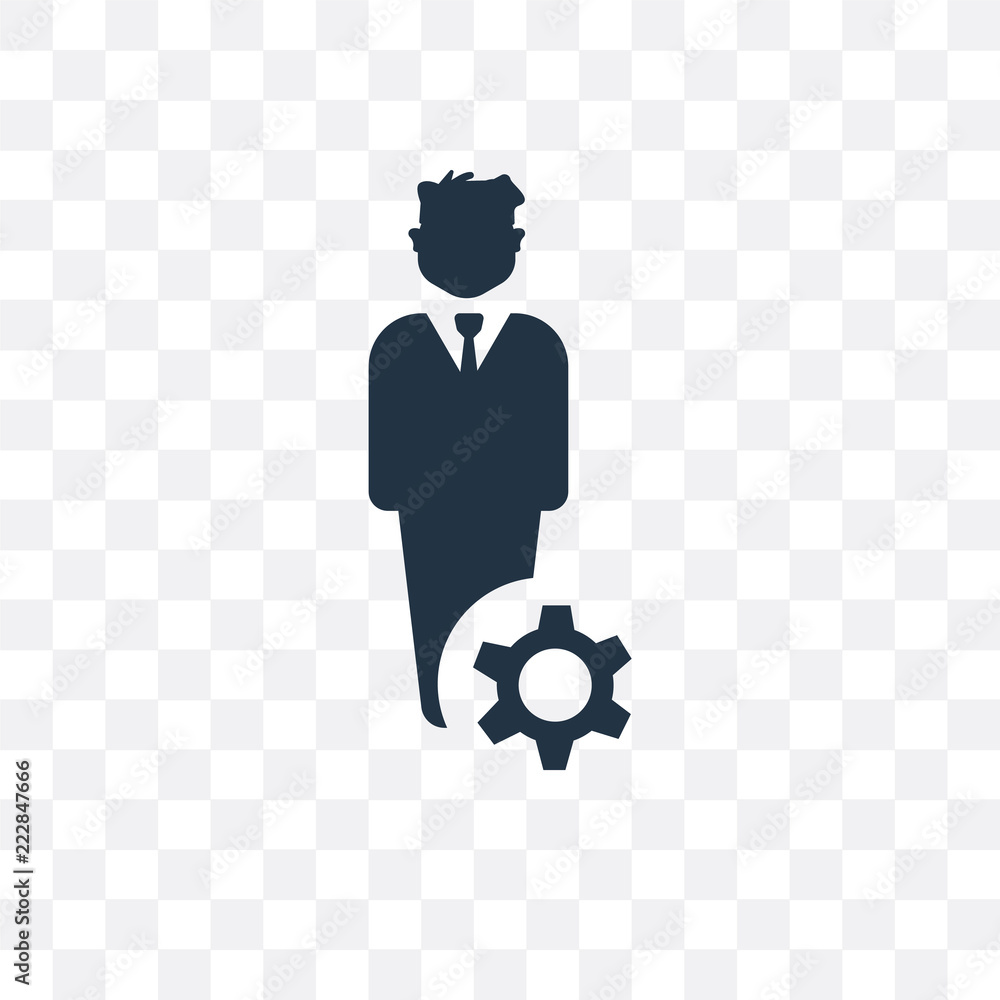 manager icon isolated on transparent background. Simple and editable ...