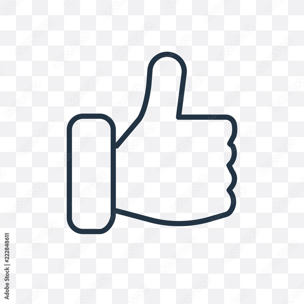 thumbs up icon isolated on transparent background. Simple and editable ...