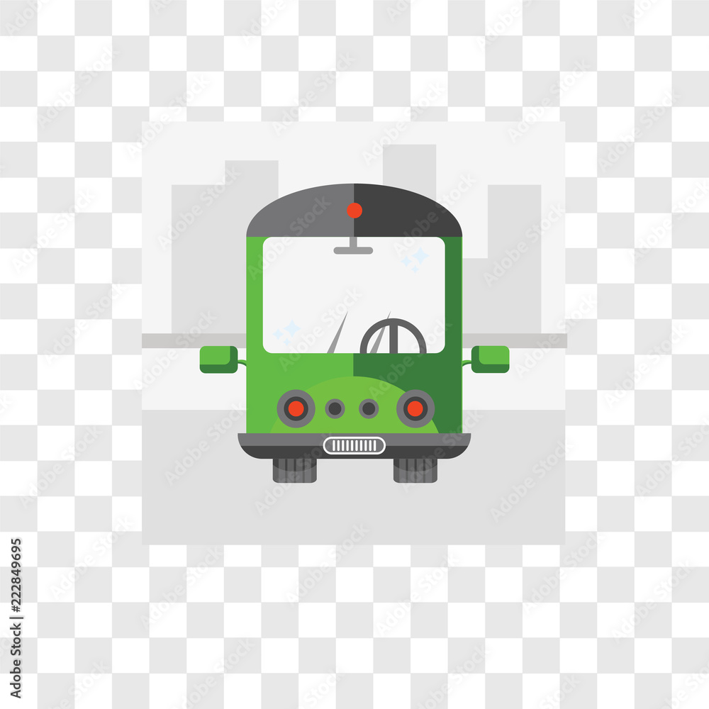 Public transport vector icon isolated on transparent background, Public ...