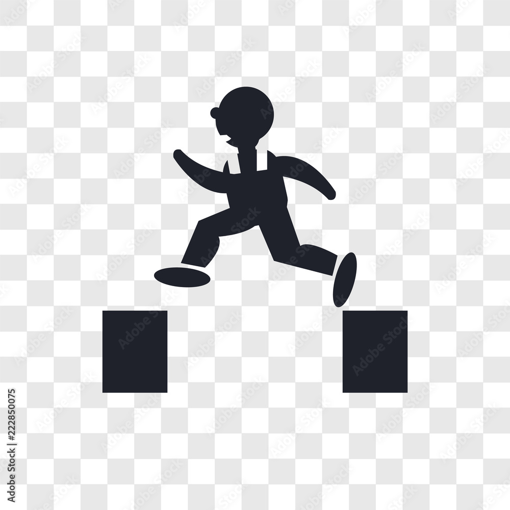 Man jumping vector icon isolated on transparent background, Man jumping ...