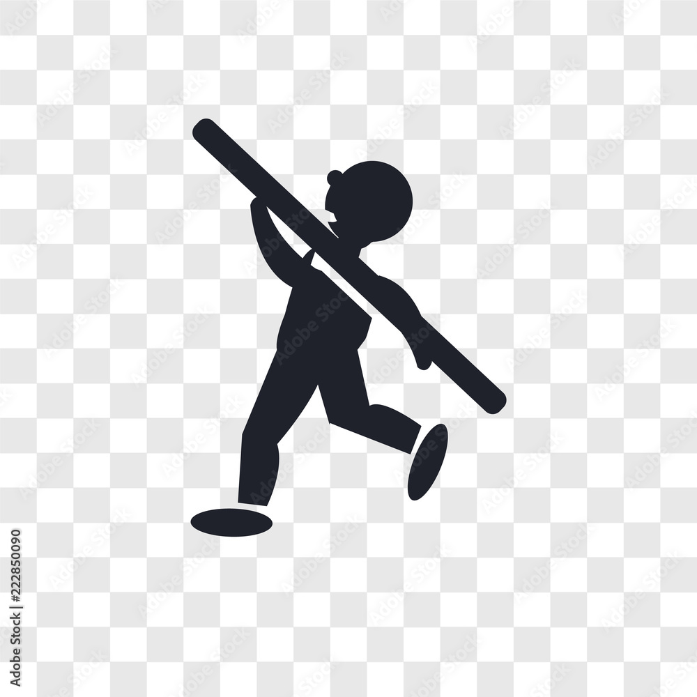 Shot Put vector icon isolated on transparent background, Shot Put logo ...