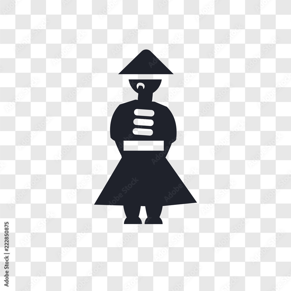 Chinese man vector icon isolated on transparent background, Chinese man ...