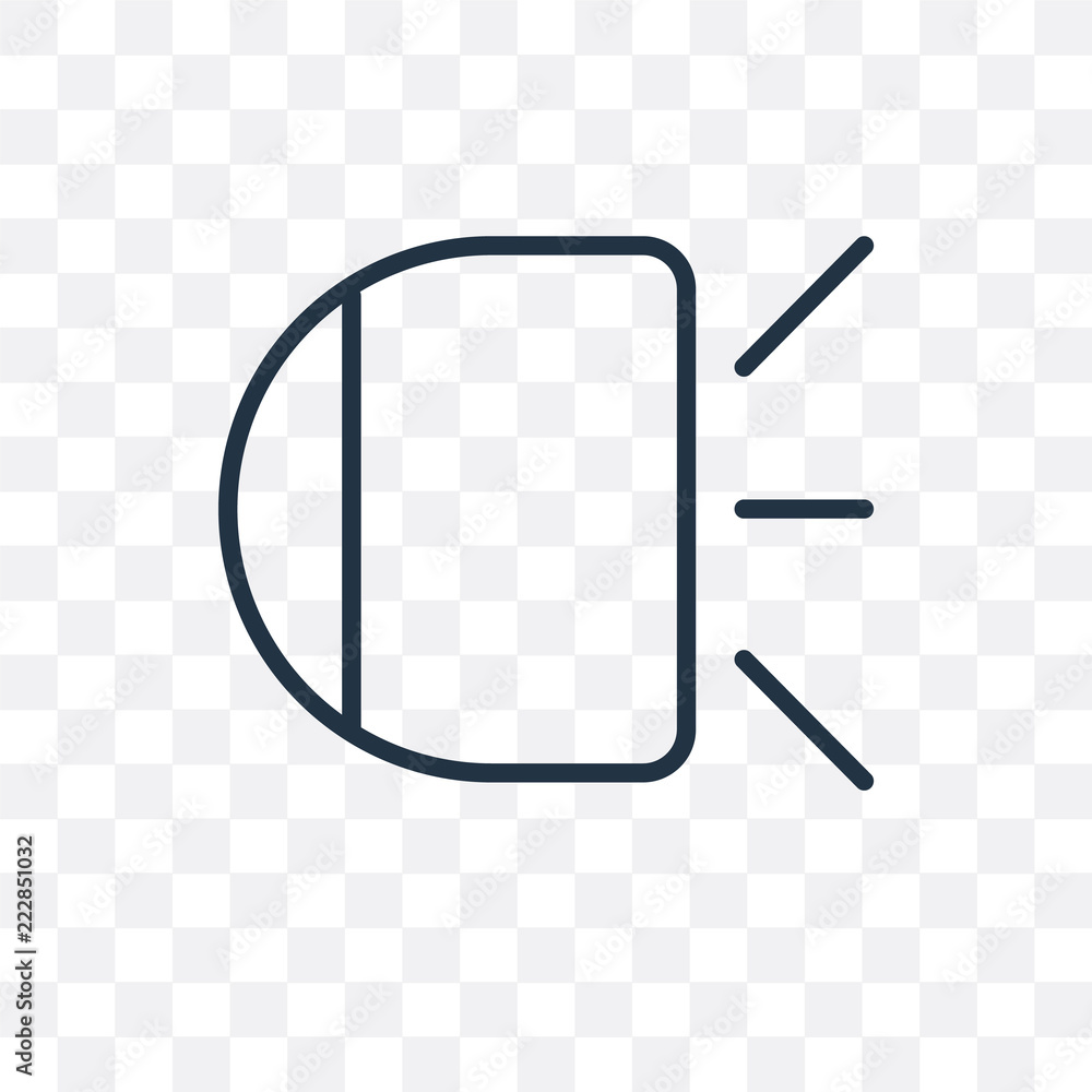 car lights icon isolated on transparent background. Simple and editable ...