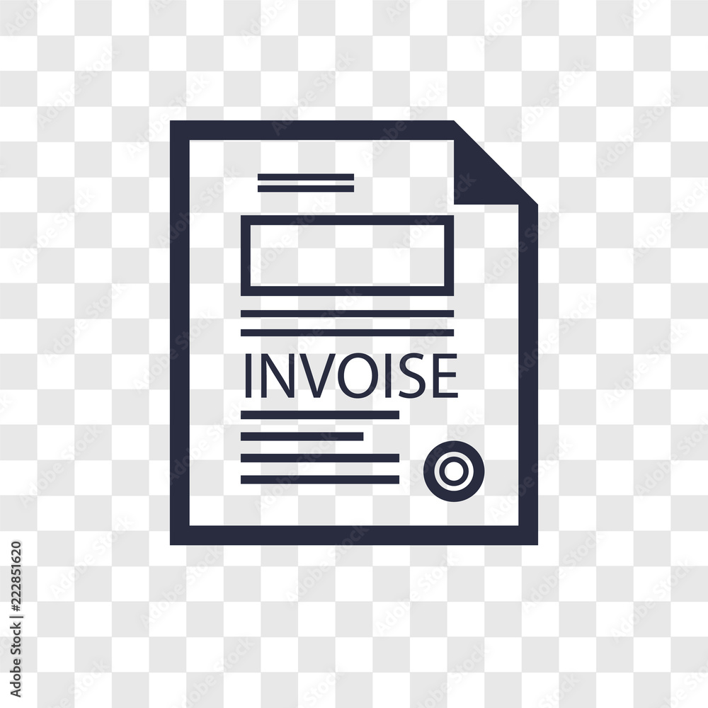 Invoice Vector Icon Isolated On Transparent Background,, 56% OFF