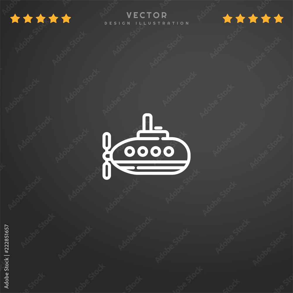 Premium Symbol of Submarine Related Vector Line Icon Isolated on ...