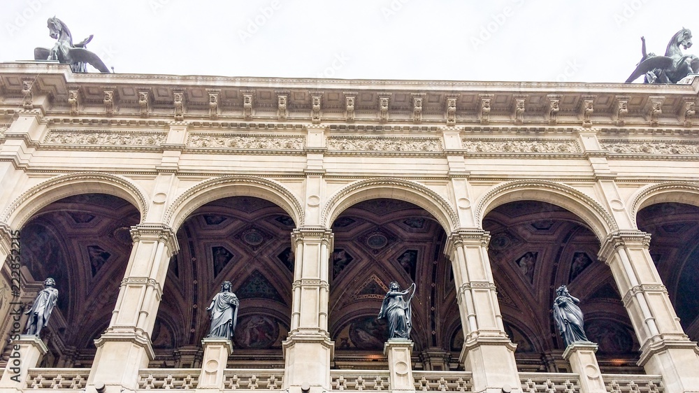 opera house, building of the opera, beautiful building with sculptures ...