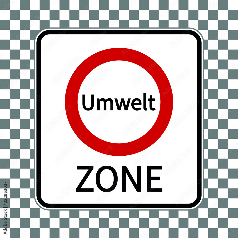 Umweltzone Schild Transparent Stock Vector | Adobe Stock