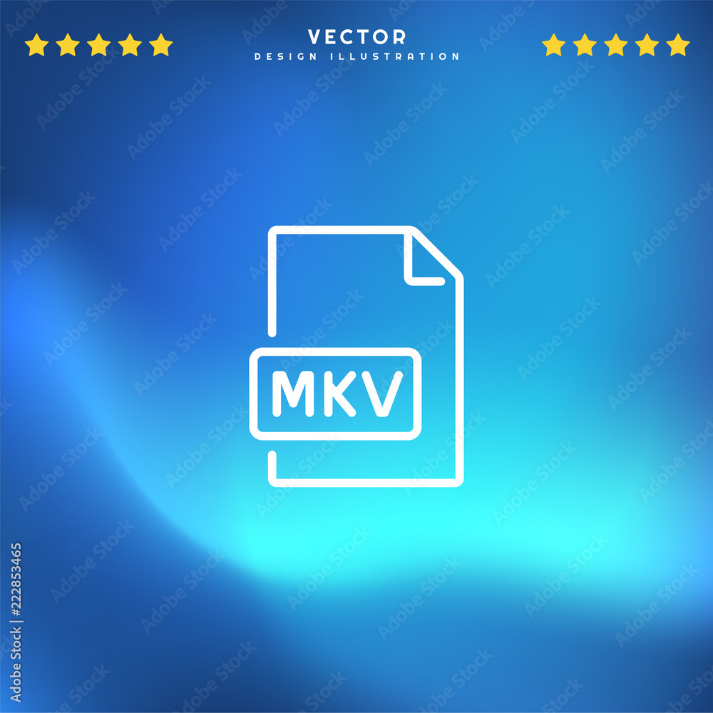 Premium Symbol of Mkv Related Vector Line Icon Isolated on Gradient ...