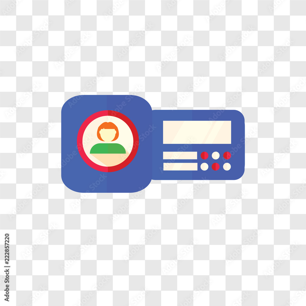 Id card vector icon isolated on transparent background, Id card logo ...
