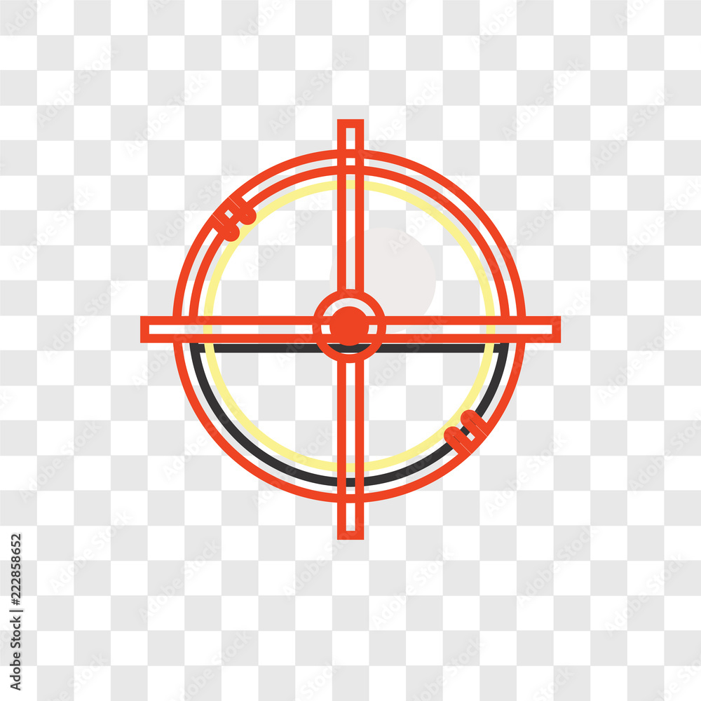 Circular target vector icon isolated on transparent background ...