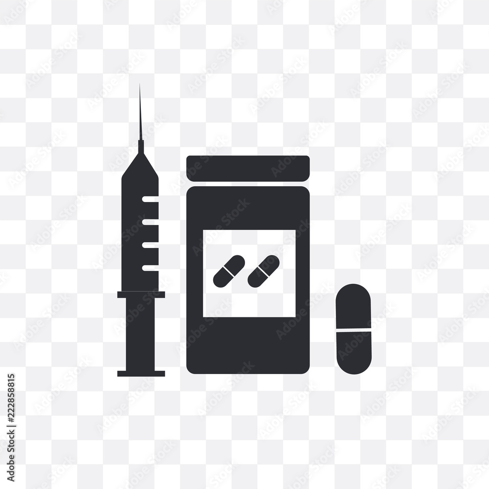 drugs icon isolated on transparent background. Simple and editable ...