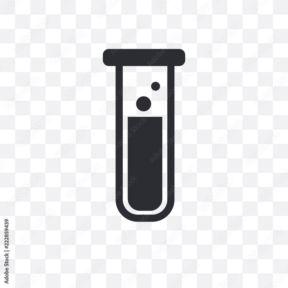 test tube icon isolated on transparent background. Simple and editable ...