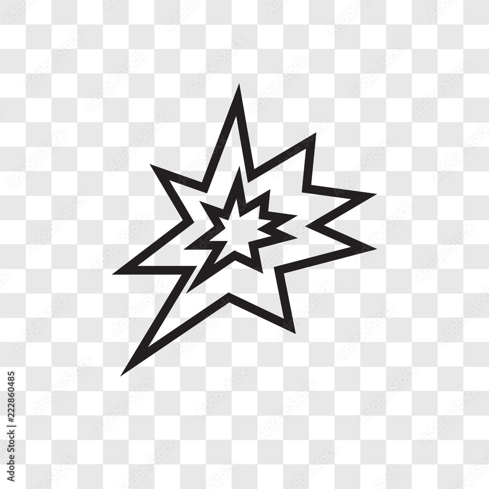 Vetor de Explosion vector icon isolated on transparent background ...