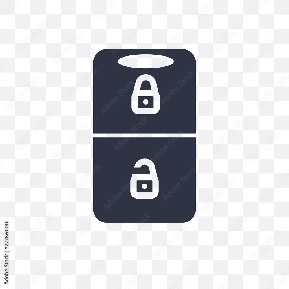 smart key icon isolated on transparent background. Simple and editable ...