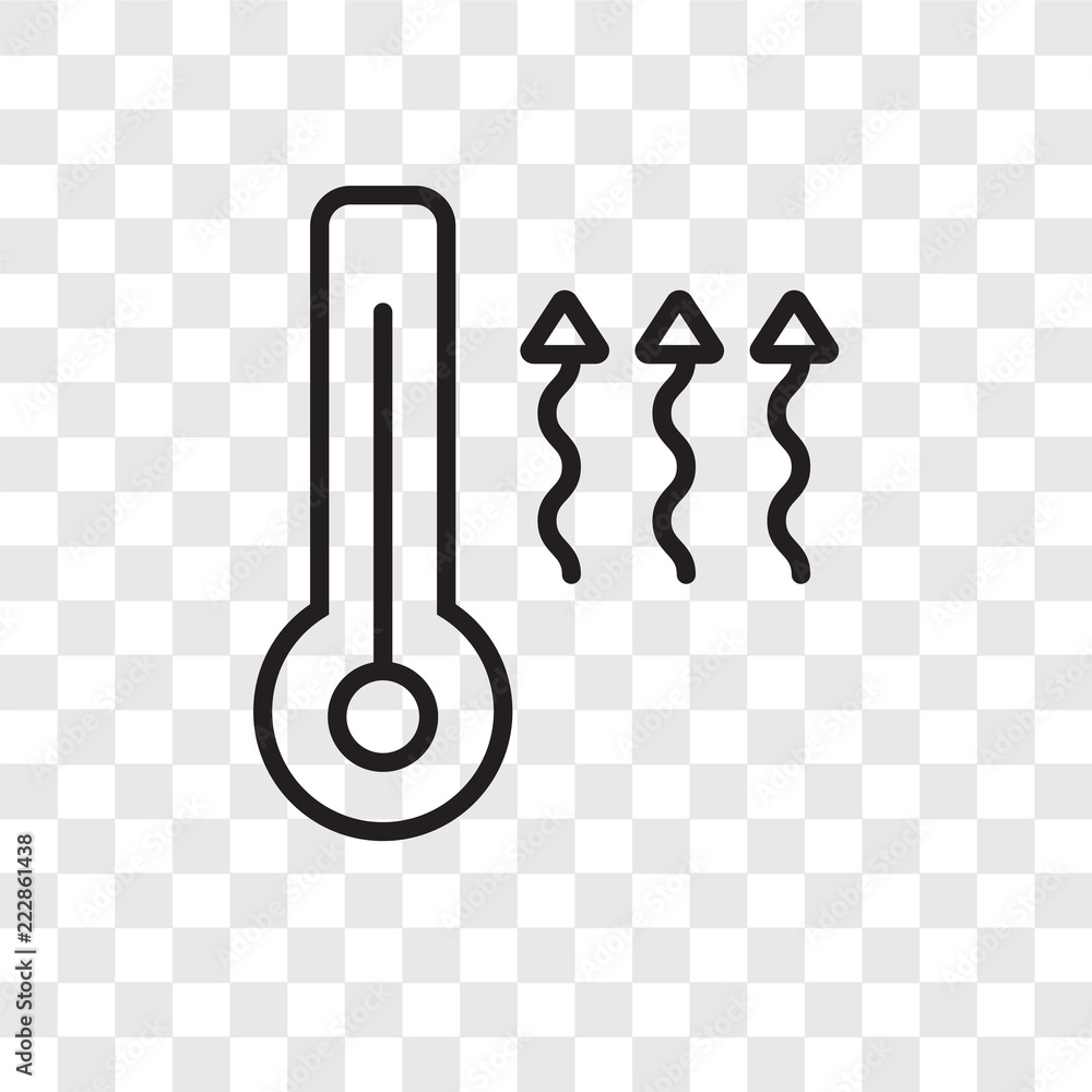 Heat vector icon isolated on transparent background, Heat logo design ...