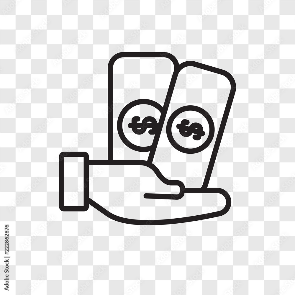 Salary vector icon isolated on transparent background, Salary logo ...