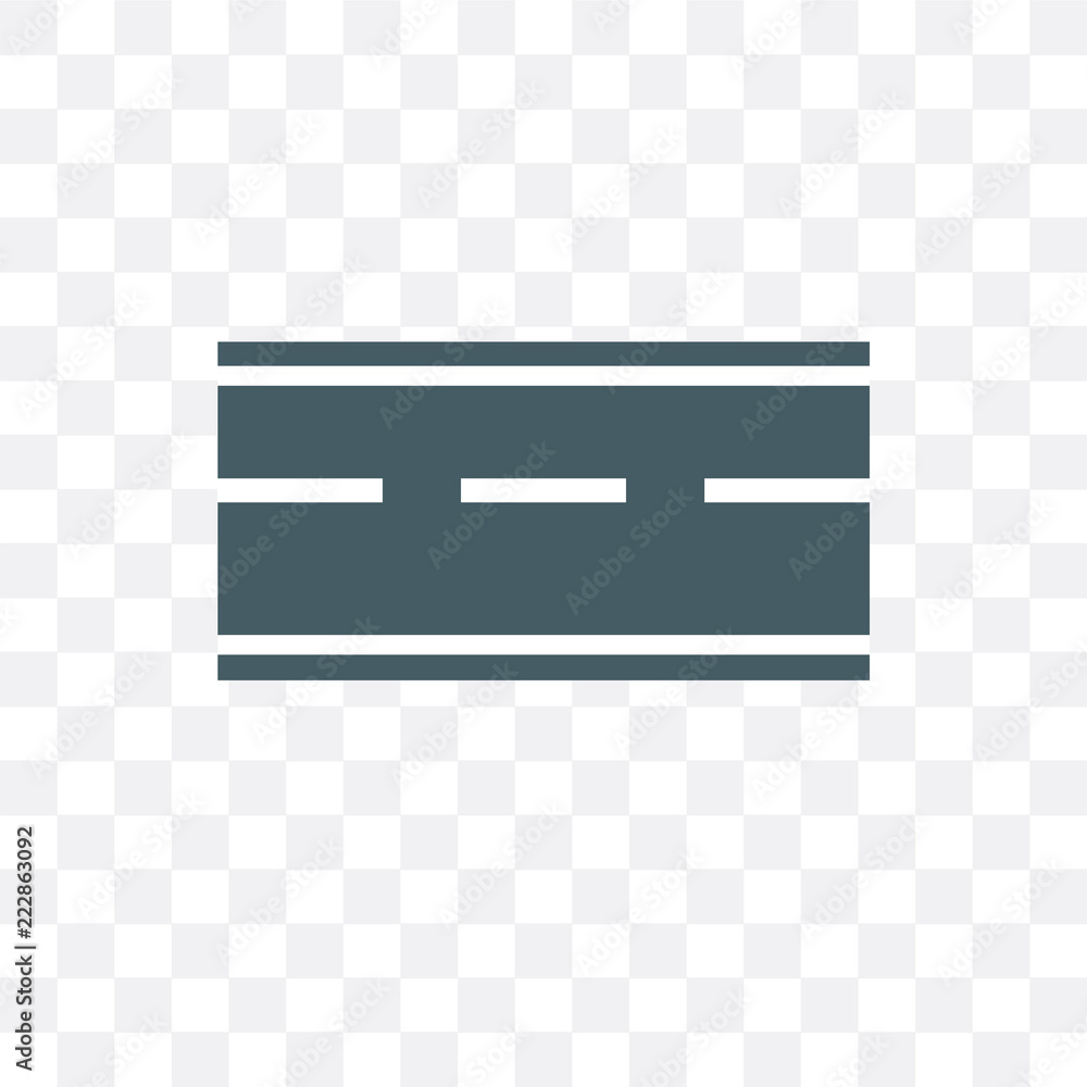 road icon isolated on transparent background. Simple and editable road ...