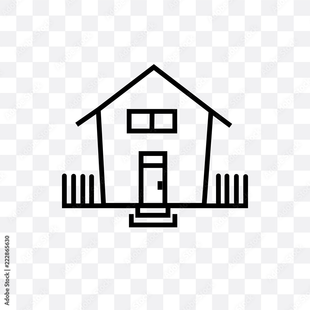 home button icon isolated on transparent background. Simple and ...