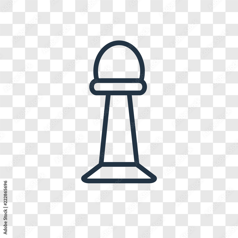 Chess vector icon isolated on transparent background, Chess logo design ...