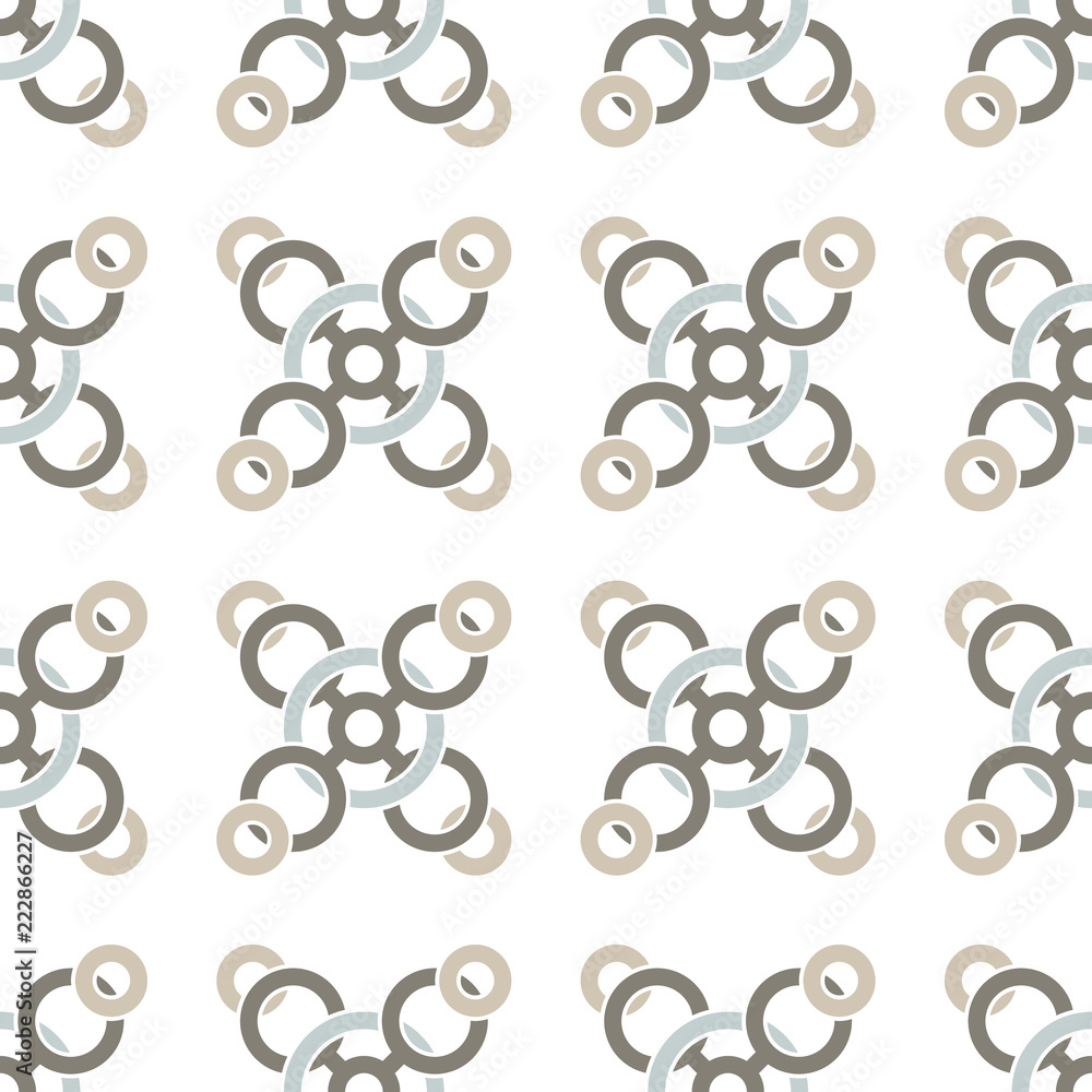 Seamless pattern with a pattern of connected rings. Continuous chain of ...