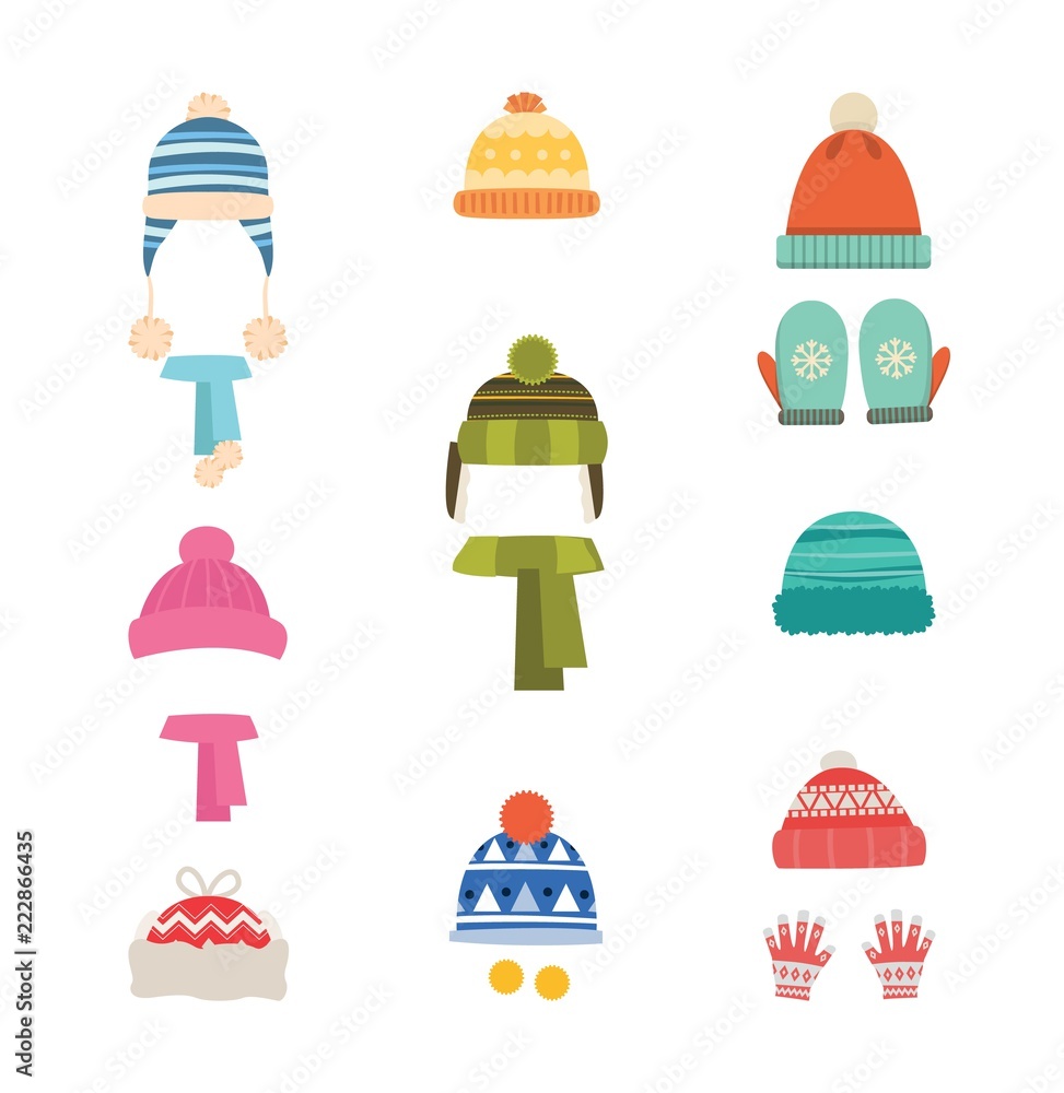 Clip Art Mittens Hats Scarves