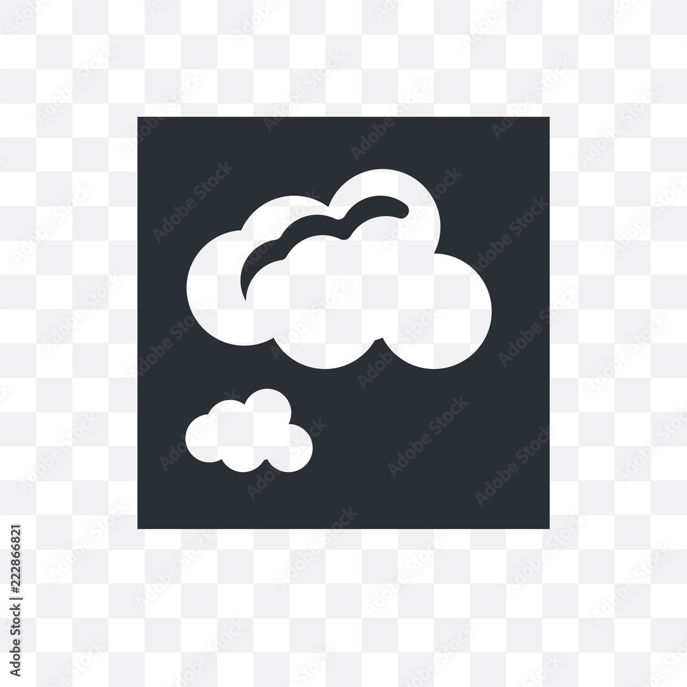 cloud full of rain icon isolated on transparent background. Simple and ...